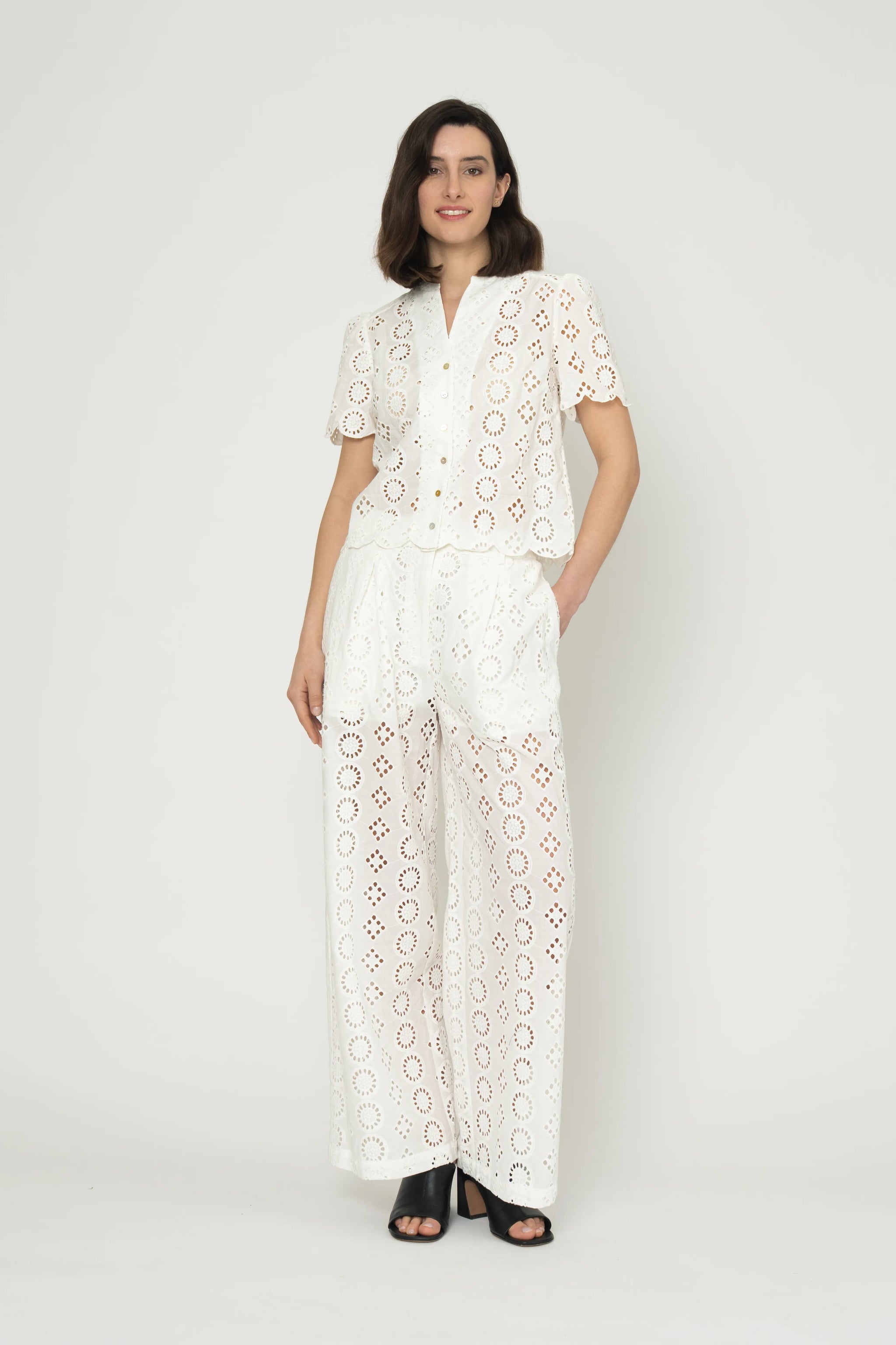 PANTALON BARBARA - BLANC